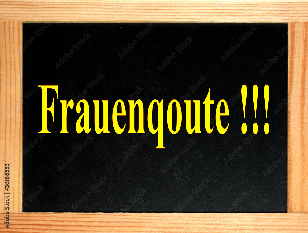 schild: frauenquote Stock-Foto | Adobe Stock