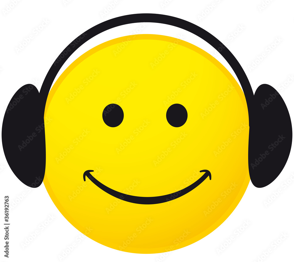 smiley nicht hšren Stock-Vektorgrafik | Adobe Stock