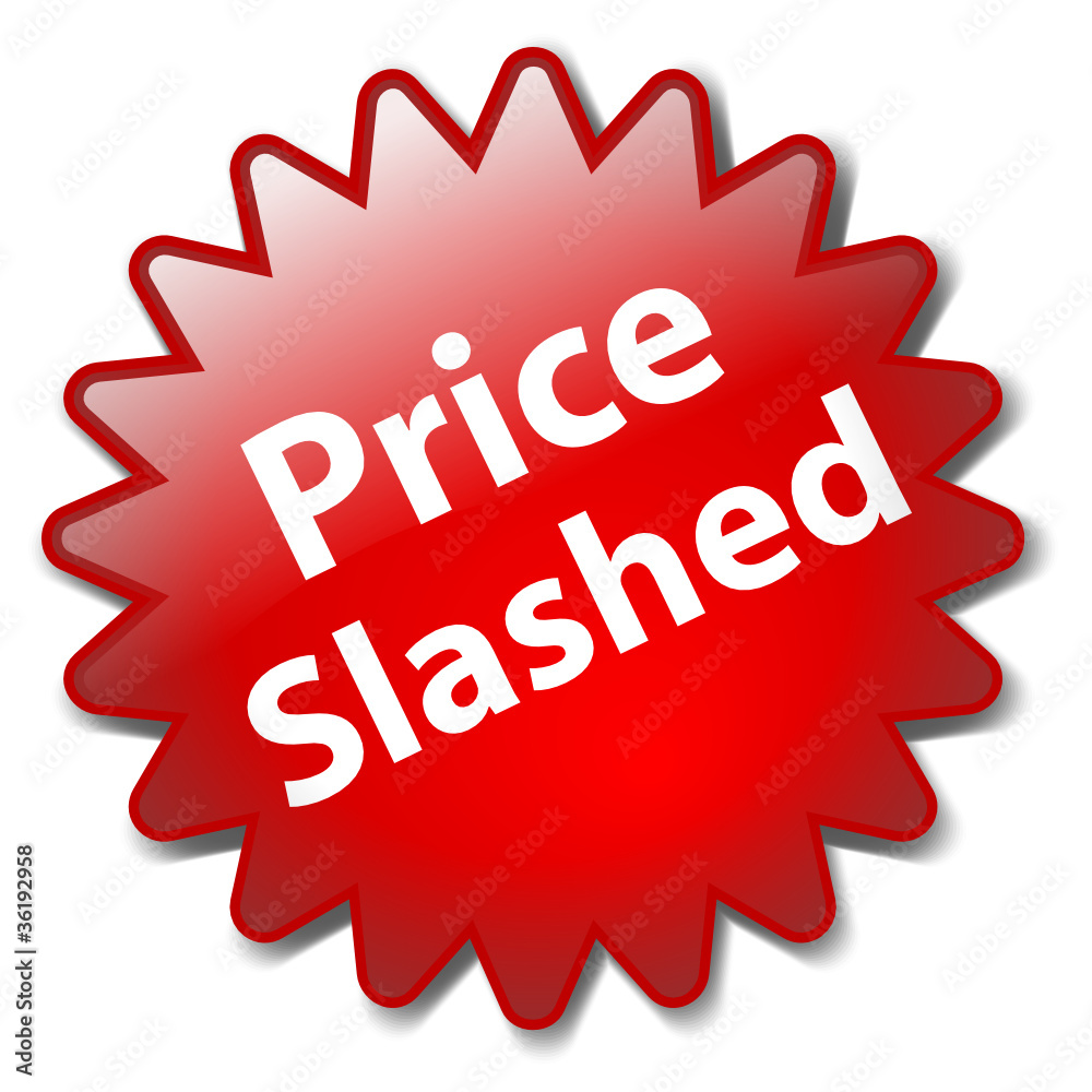 PRICE SLASHED Marketing Stamp (sale special offers reduced) Stock Vector | Adobe Stock