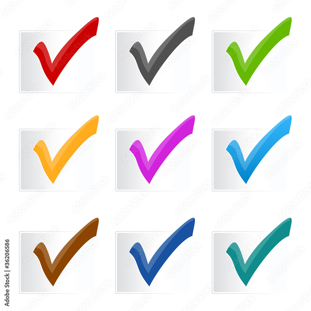 ticks - colour pack Stock Illustration | Adobe Stock