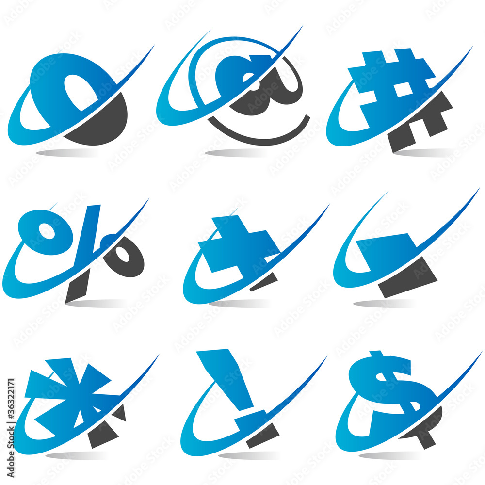 Swoosh Symbols Set5 Stock Vector | Adobe Stock