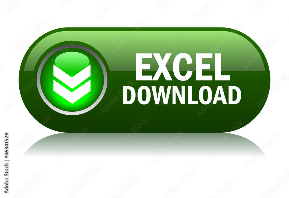 Excel download button, vector illustration Stock Vector | Adobe Stock