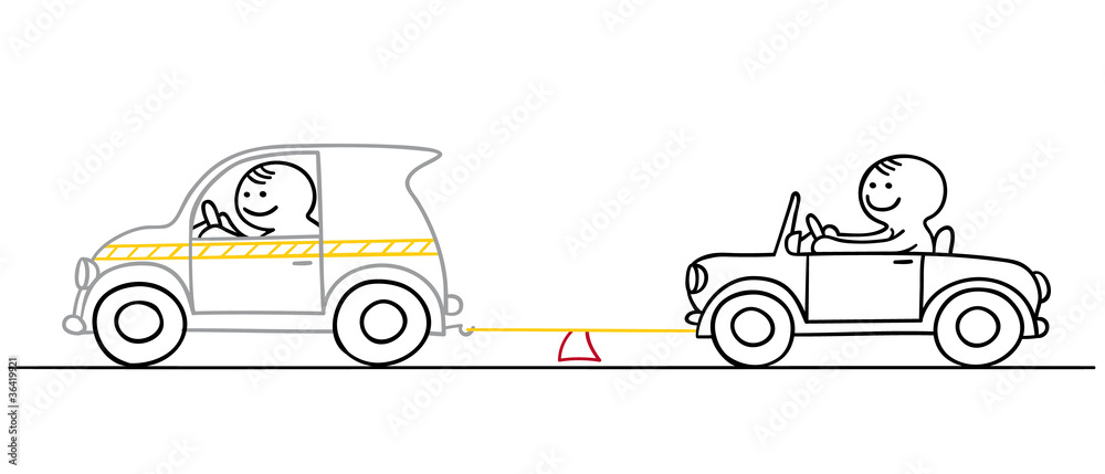 figur abschleppdienst Stock Vector | Adobe Stock