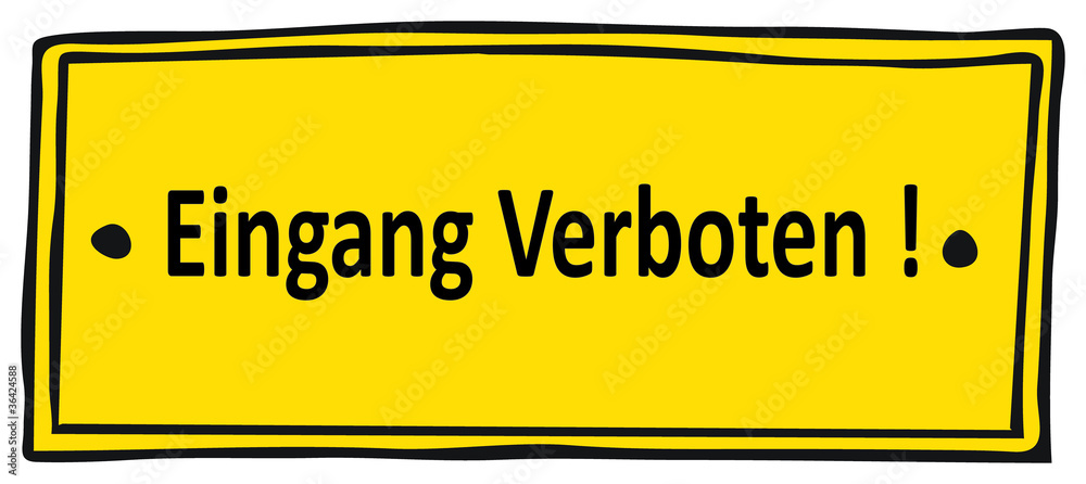 Eingang Verboten ! Stock-Illustration | Adobe Stock
