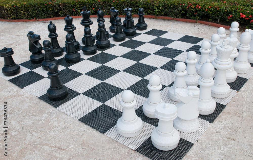 Outdoor Schach Stock-Foto | Adobe Stock