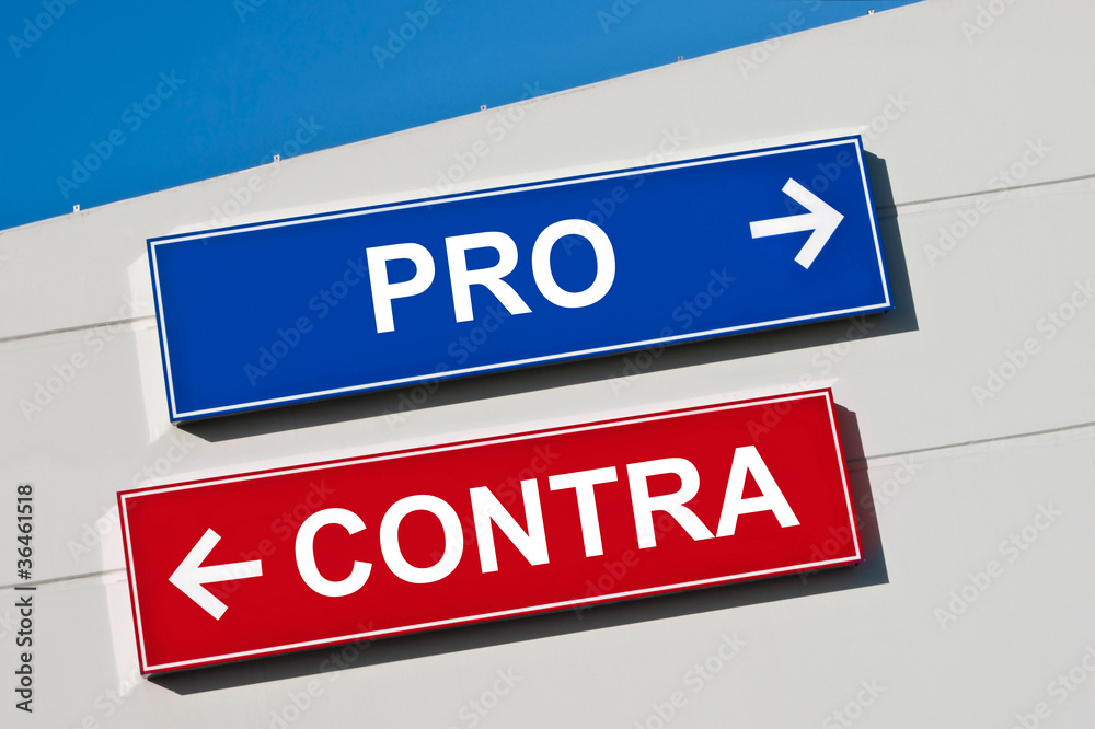 Pro und contra Stock Photo | Adobe Stock