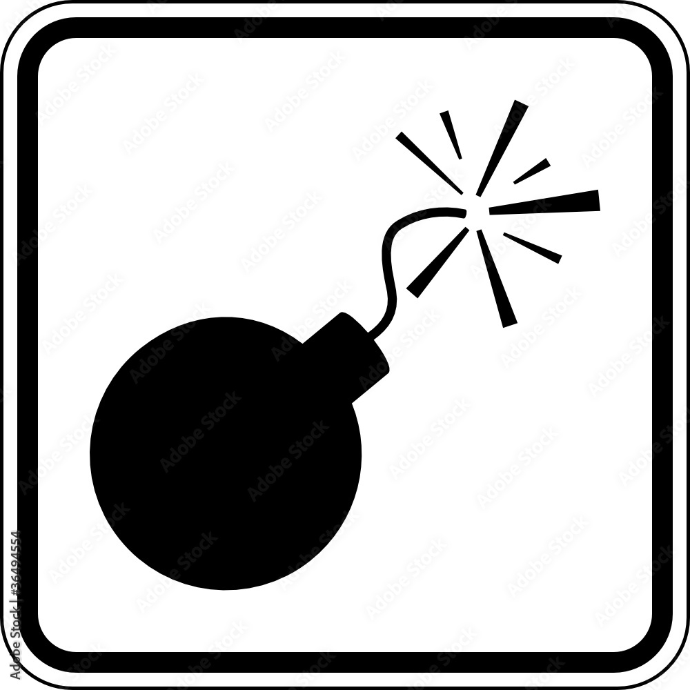 Bombe Schild Zeichen Symbol Grafik Stock-Vektorgrafik | Adobe Stock