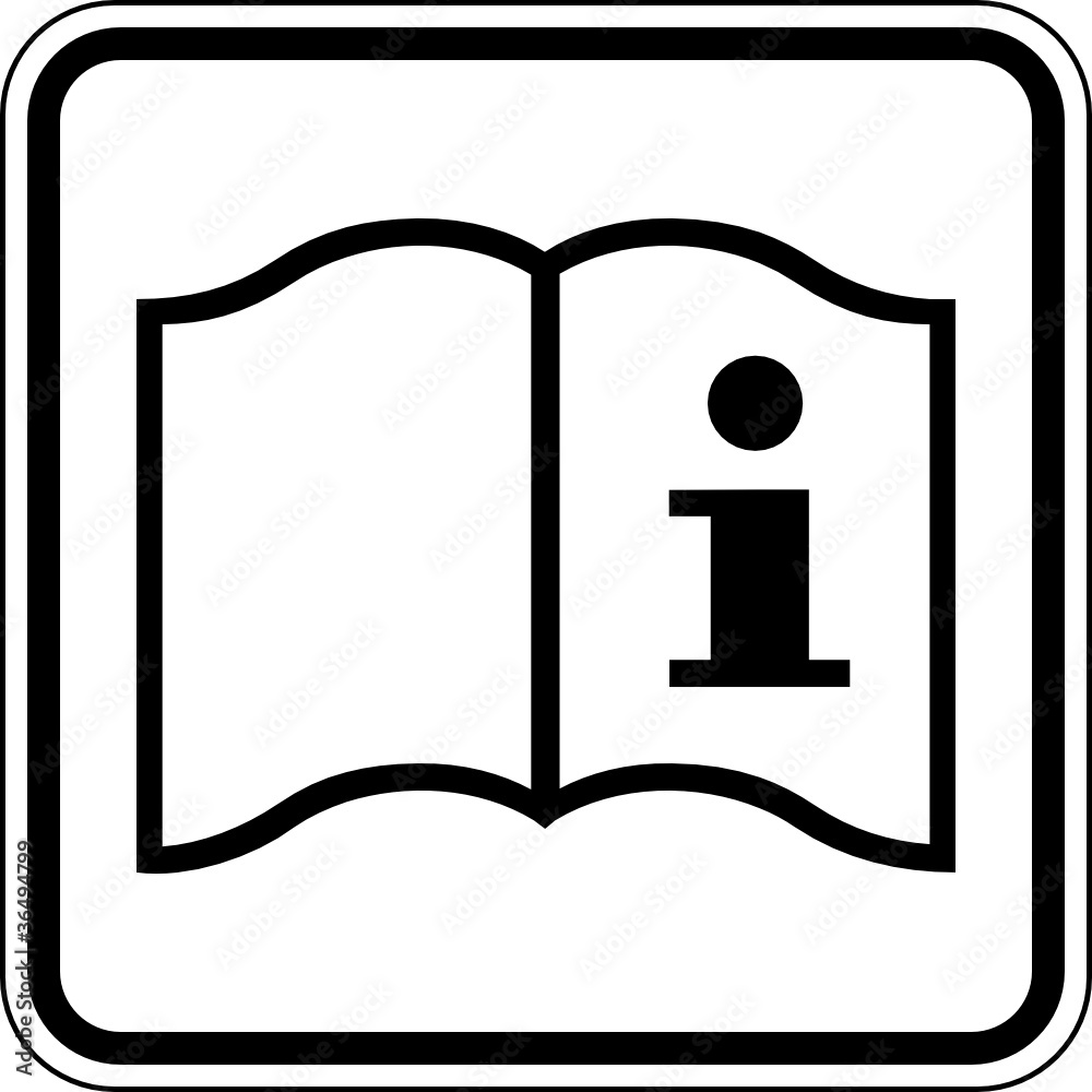 Betriebanweisung Bedienungsanleitung Schild Zeichen Symbol Stock ...