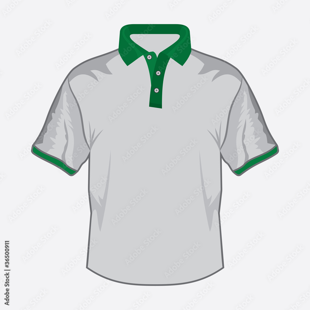 Green Polo Shirt Template