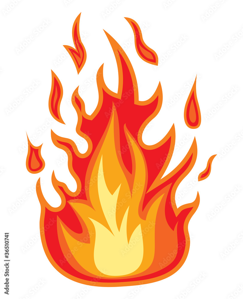 Vecteur Stock Fire flame. Vector illustration | Adobe Stock