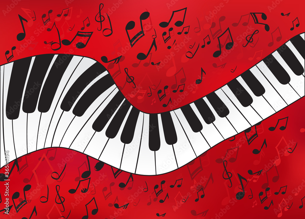 Abstract piano Stock Vector | Adobe Stock