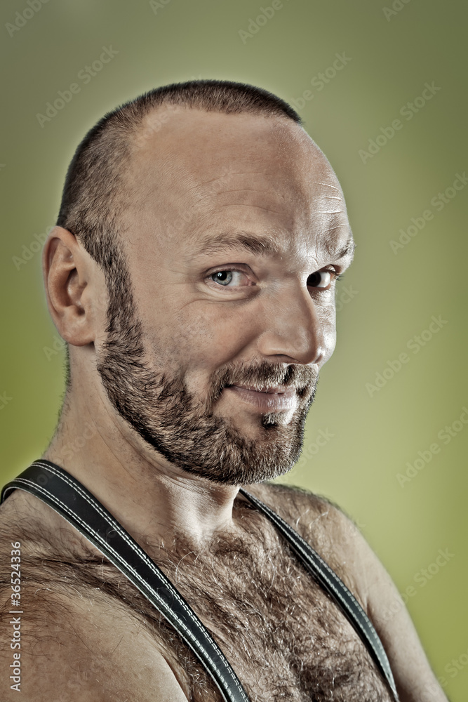 hairy man with beard Stock Photo | Adobe Stock