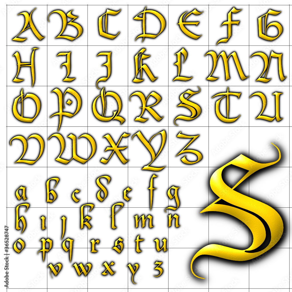 abc alphabet background bastarda design Stock Vector | Adobe Stock