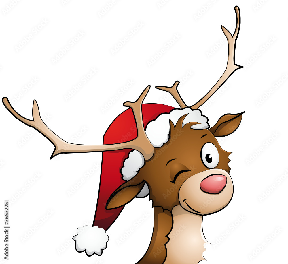 Rudolph the red nosed reindeer Stock Vector | Adobe Stock