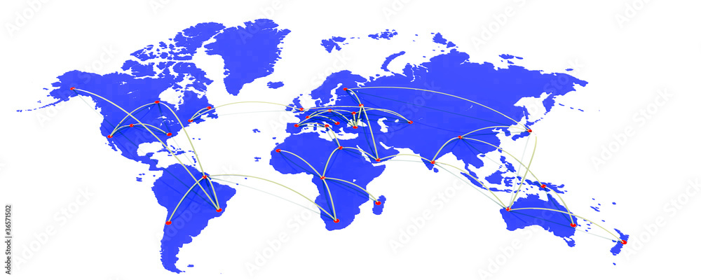 World map of air traffic №2 Stock Illustration | Adobe Stock