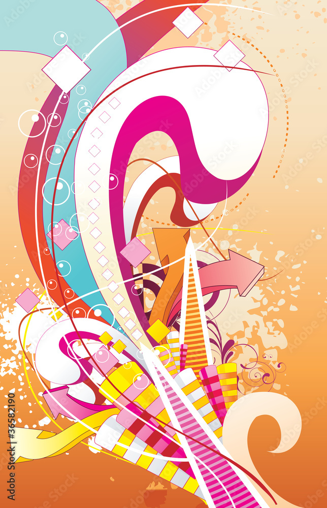 composicion de curvas en vector Stock Vector | Adobe Stock