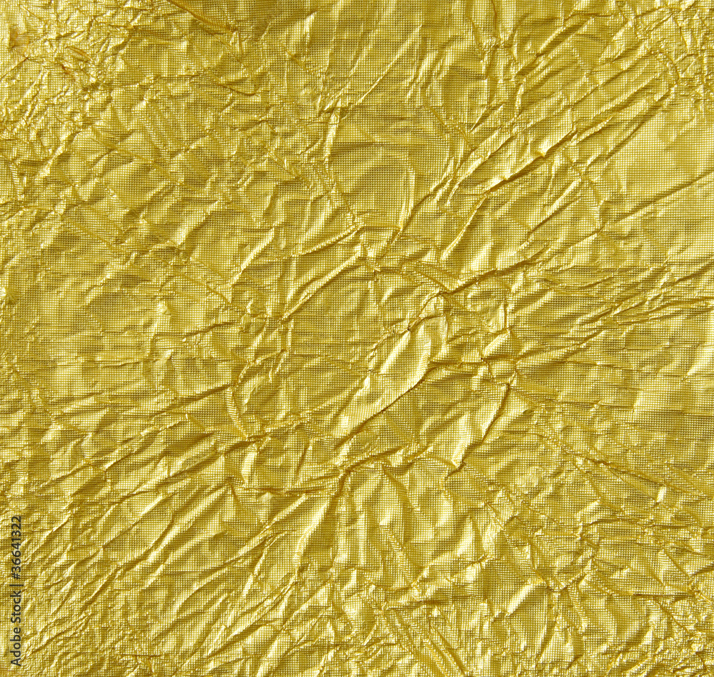 Gold metallic crumpled paper texture for background Stock Photo | Adobe ...