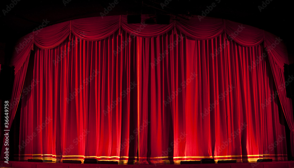 Roter Vorhang Stock Photo | Adobe Stock