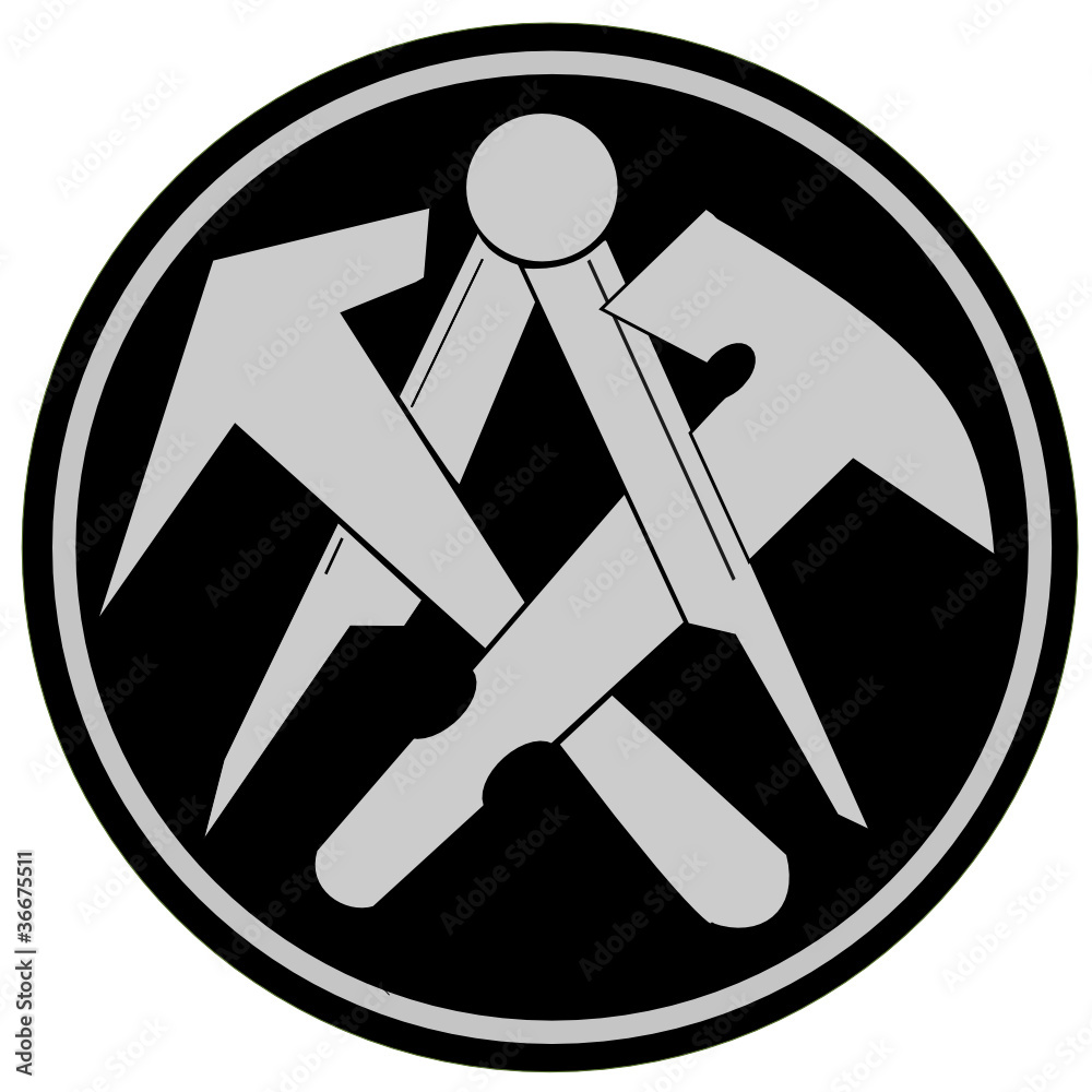 Handwerk- Handwerkszeichen- Dachdecker Stock Vector | Adobe Stock