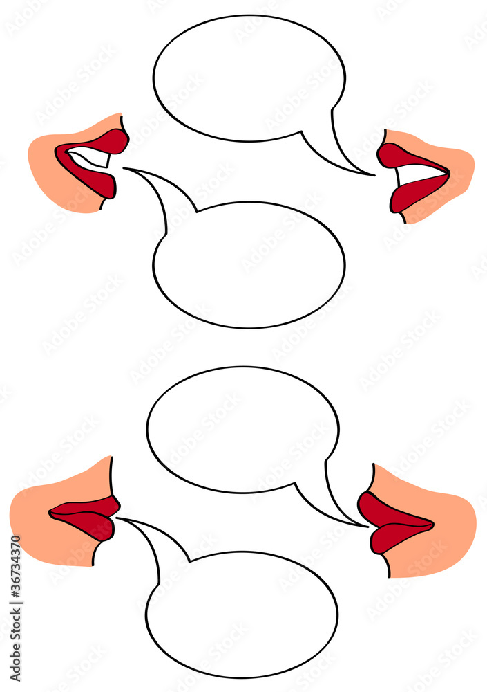 cartoon talking lips, vector illustration Stock Vector | Adobe Stock