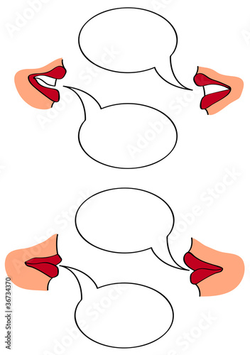 cartoon talking lips, vector illustration Stock Vector | Adobe Stock