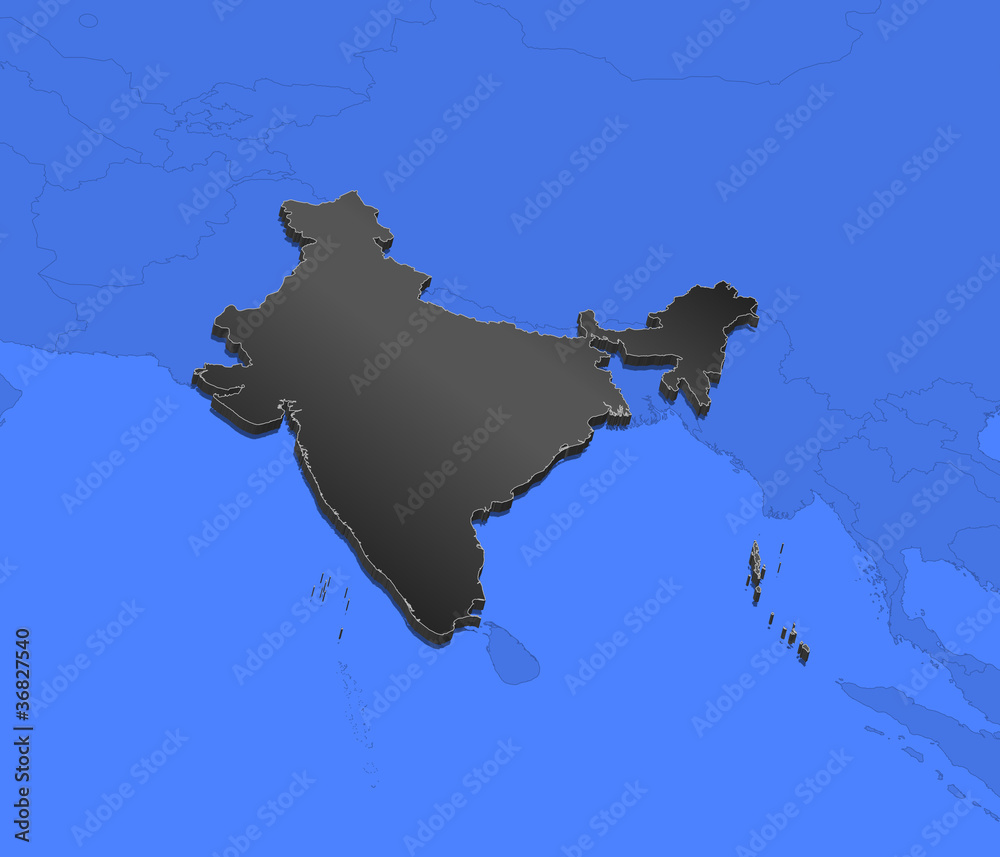 Map of India Stock Vector | Adobe Stock