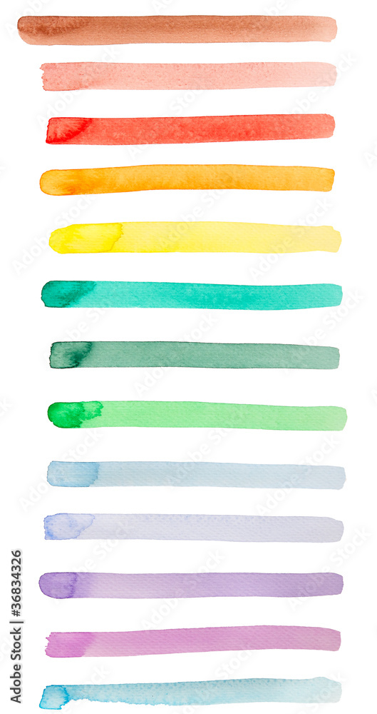 banner underline rainbow watercolor background Stock Illustration ...
