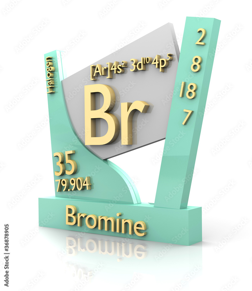 Bromine form Periodic Table of Elements - V2 Stock Illustration | Adobe ...