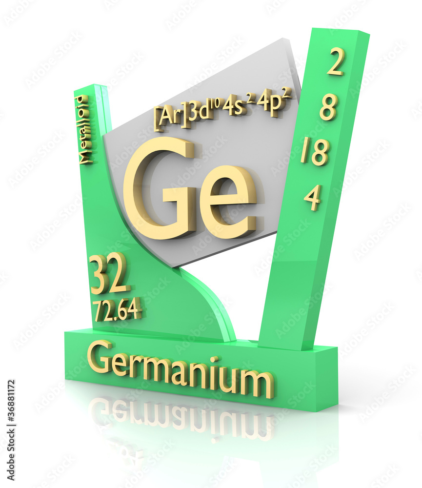 Germanium form Periodic Table of Elements - V2 Stock Illustration ...