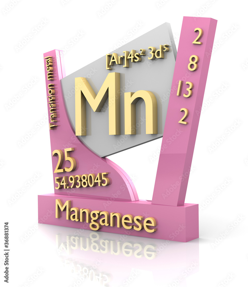 Manganese form Periodic Table of Elements - V2 Stock Illustration ...