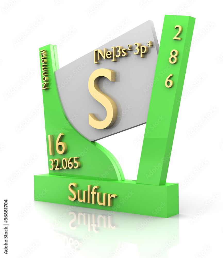 Sulfur form Periodic Table of Elements - V2 Stock Illustration | Adobe ...