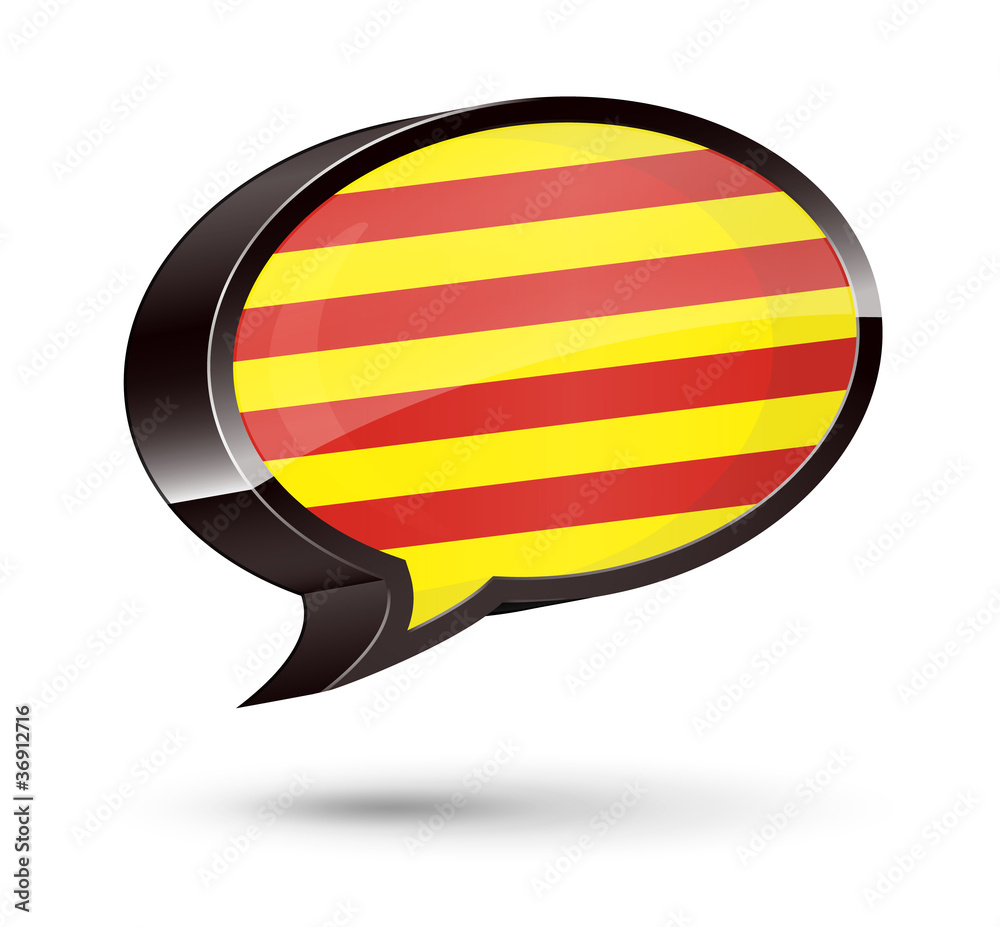"Catalan-Speaking" 3D Speech Bubble Stock-Illustration | Adobe Stock