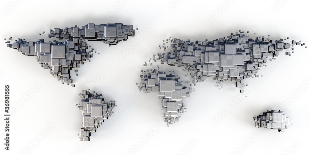 3d world map rendering Stock Illustration | Adobe Stock