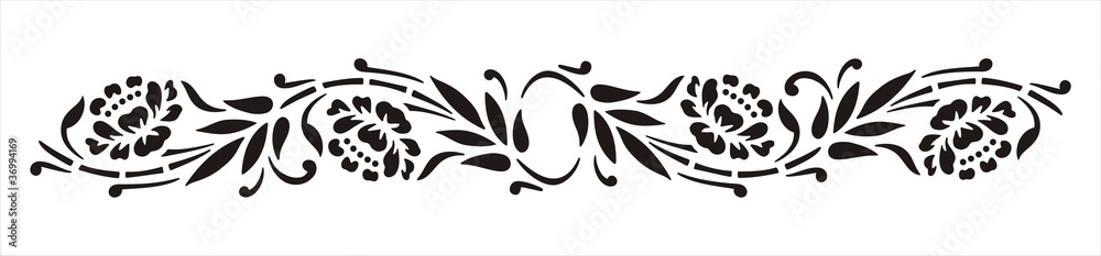 traditional Indian floral border, India Stock Vector | Adobe Stock