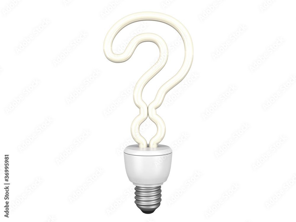 Question mark shaped bulb Stock Illustration | Adobe Stock