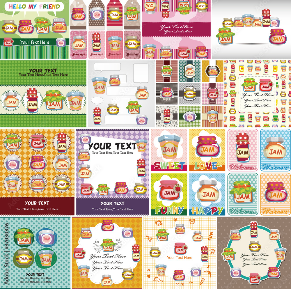 cartoon jam card Stock Vector | Adobe Stock