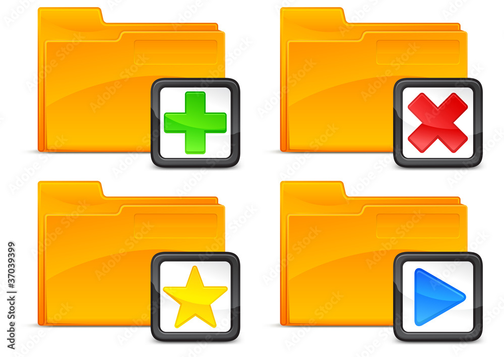 Folder icons & symbols Stock Vector | Adobe Stock