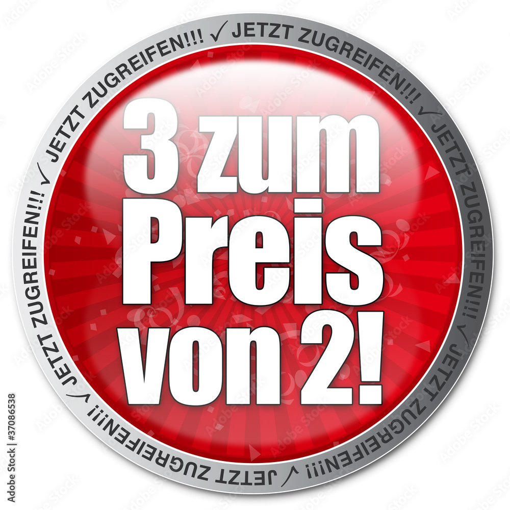 3 zum Preis von 2! Button, Icon Stock-Illustration | Adobe Stock