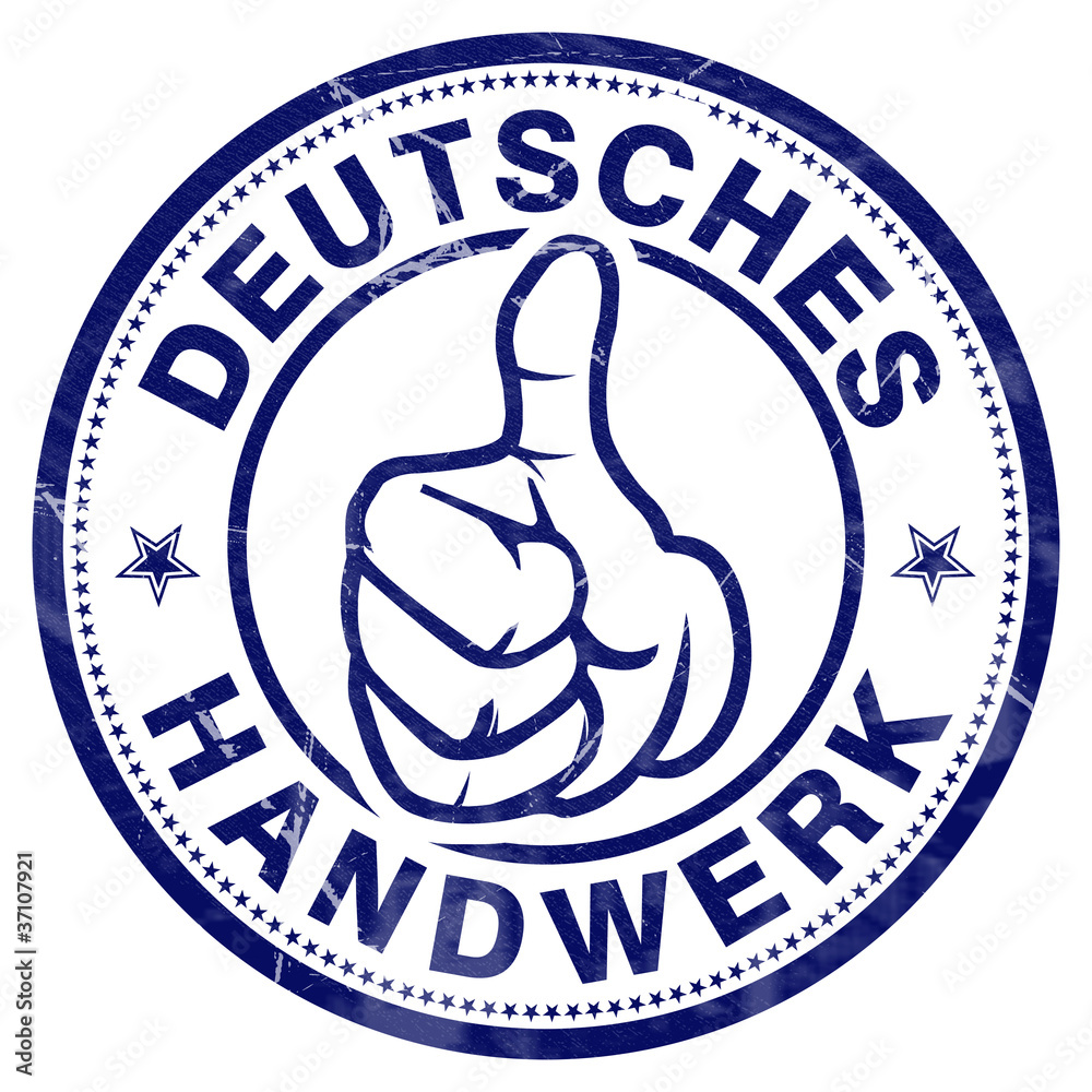 deutsches handwerk stempel button Stock Illustration | Adobe Stock