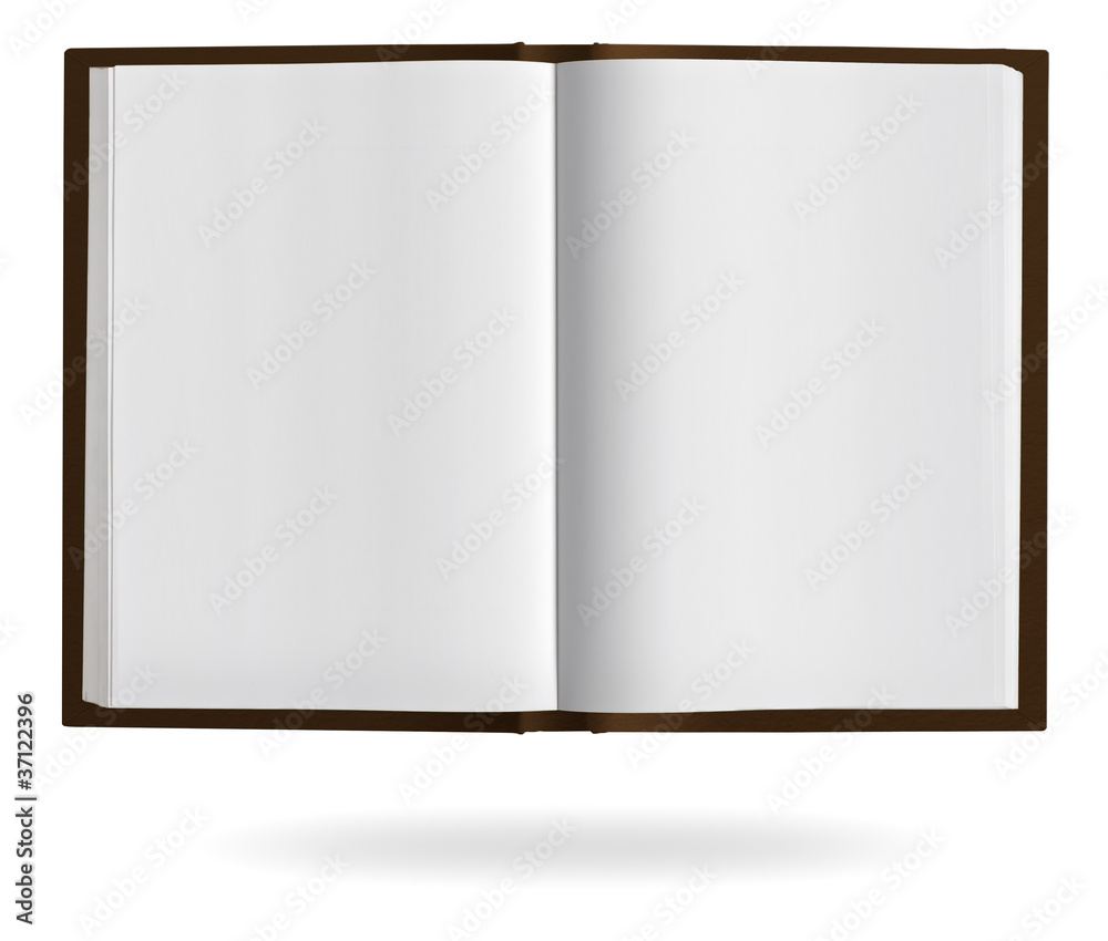 Open book with blank pages and clipping path Stock Photo | Adobe Stock