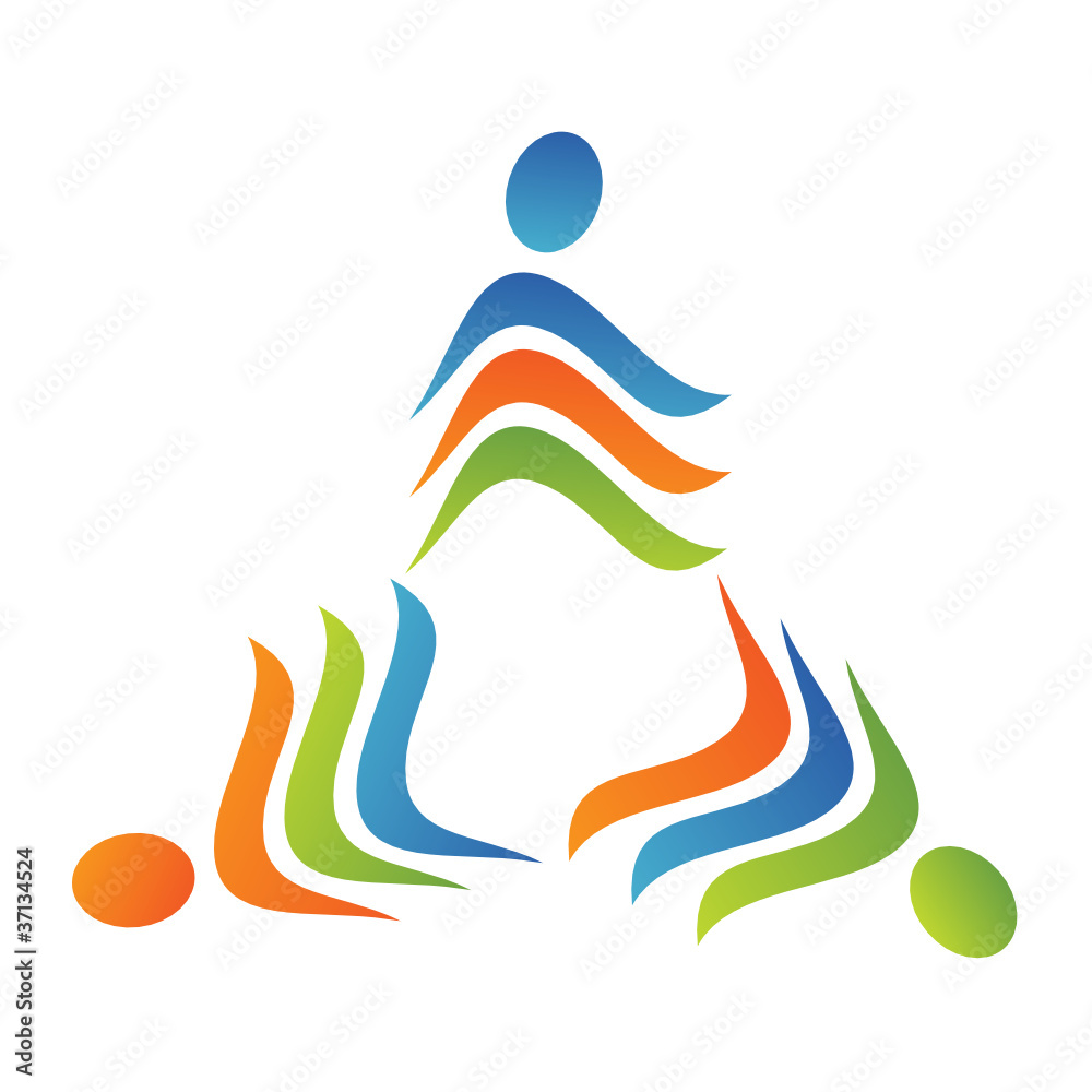 Teamwork triangle logo Stock Vector | Adobe Stock