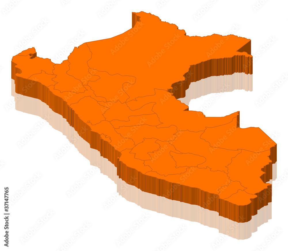 Map of Peru Stock Illustration | Adobe Stock
