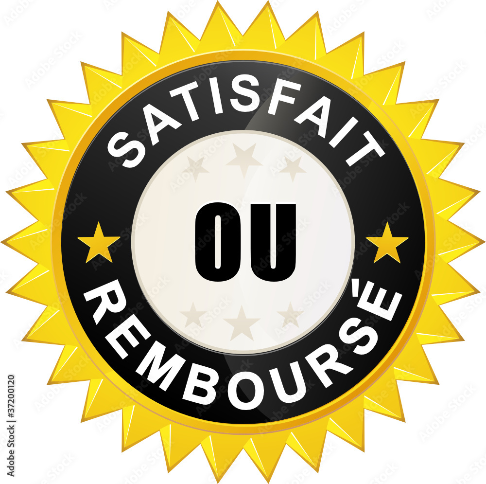 Sticker "satisfait ou remboursé" Stock Vector | Adobe Stock