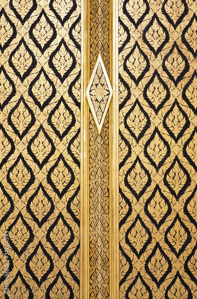 native thai painted pattern of textured wall in ancient buddhist Stock ...