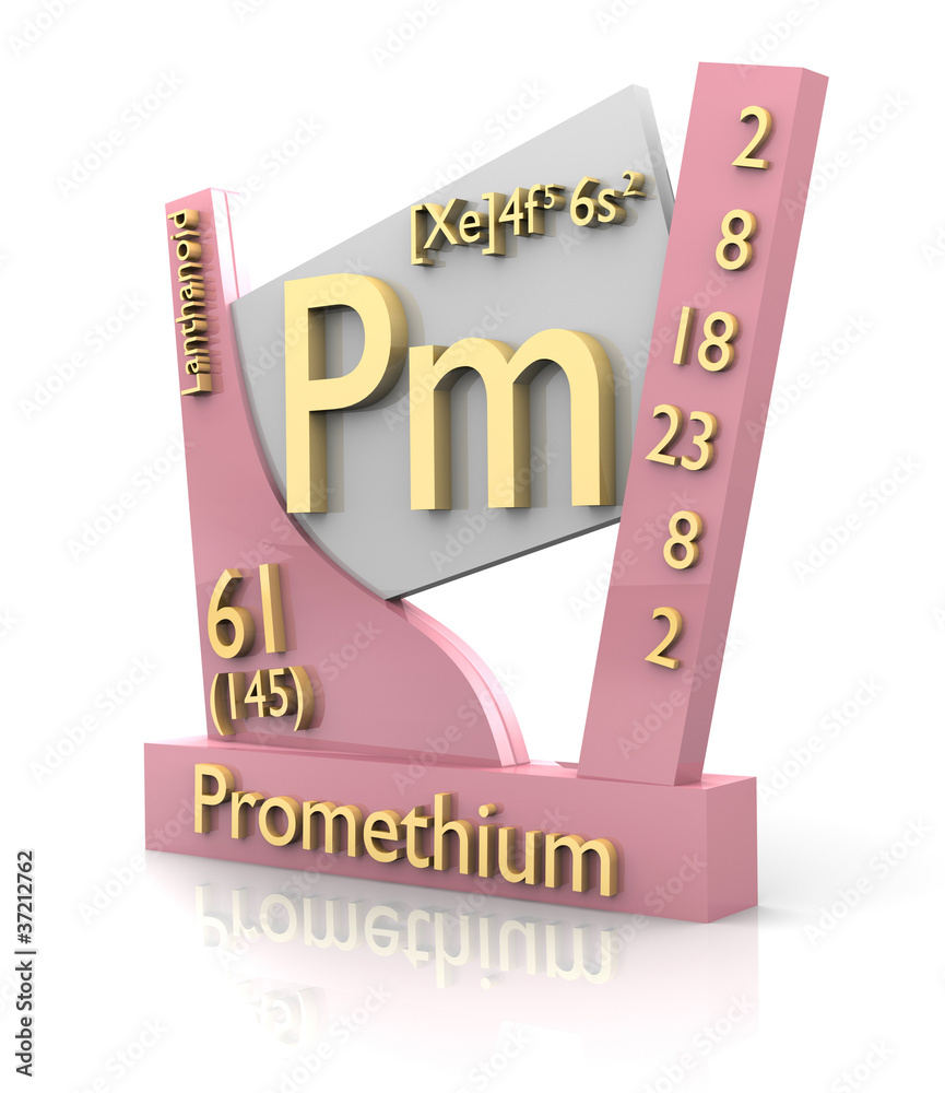 Promethium form Periodic Table of Elements - V2 Stock Illustration ...