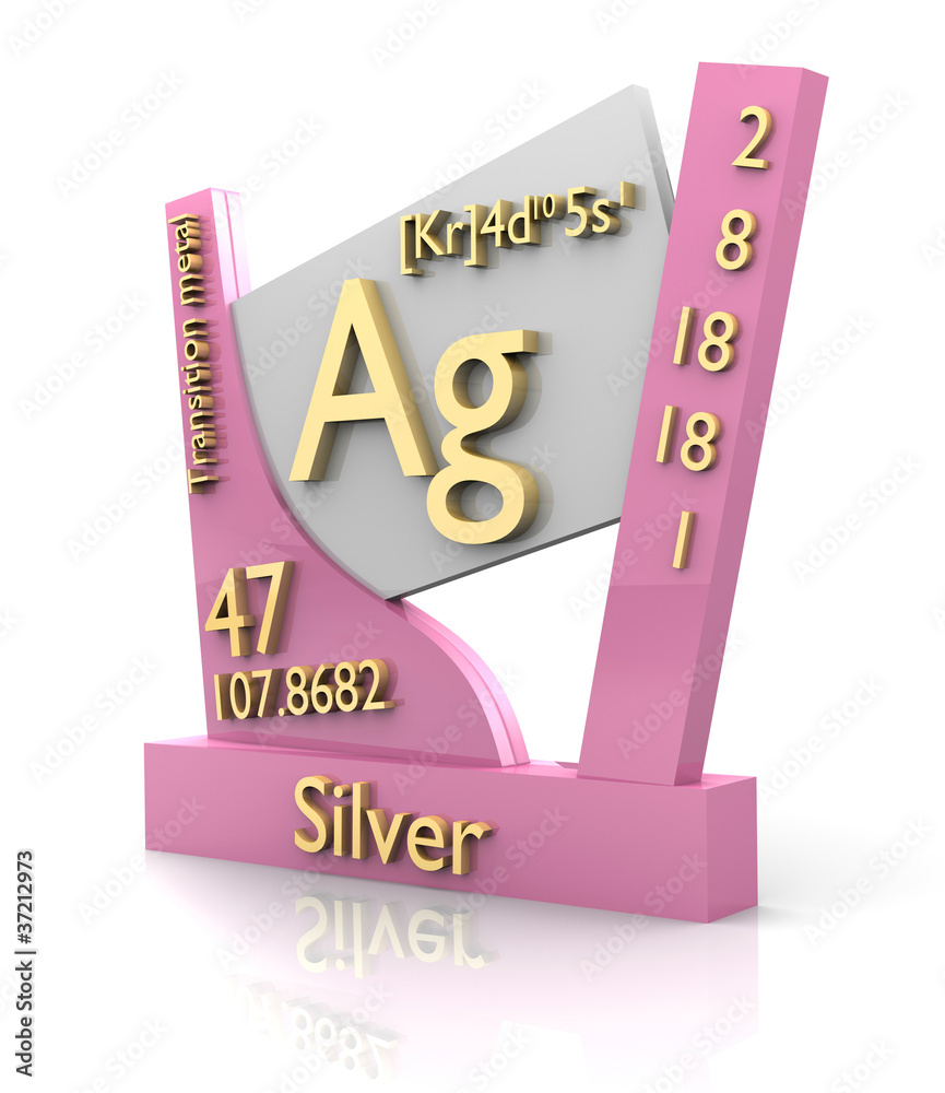 Silver form Periodic Table of Elements - V2 Stock Illustration | Adobe ...