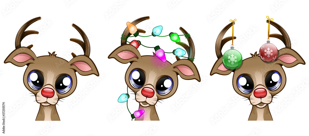 Baby Rudolph collection 2 Stock Illustration | Adobe Stock