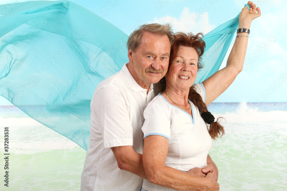 Rentner Paar am Strand Stock Photo | Adobe Stock