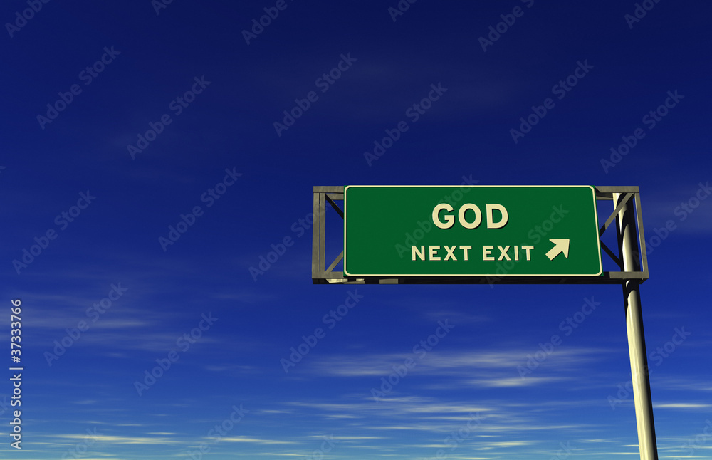 GOD - Freeway Exit Sign Stock Illustration | Adobe Stock