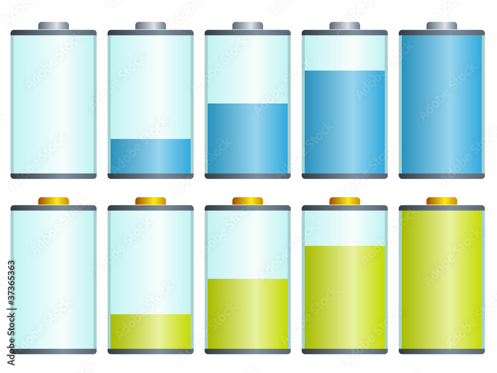 vector symbols of battery level Stock Vector | Adobe Stock